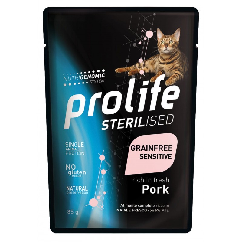 Prolife Cat Sterilised Pork and Potatoes wet food for cats|Paco