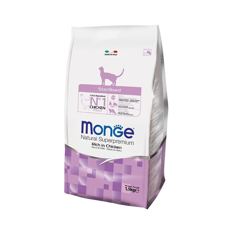 Monge Sterilized with chicken kibble for sterilized cats | PacoPet